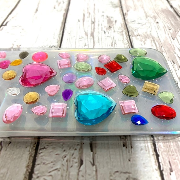 Accessories | New 3d Colorful Jewel Design Clear Silicon Case | Poshmark